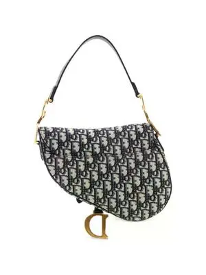 Dior Saddle Handbag Oblique Canvas Medium - Blue