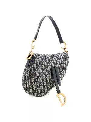 Dior Saddle Handbag Oblique Canvas Medium - Blue