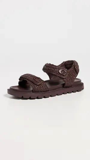 COACH Brynn Sandals - Maple Raffia