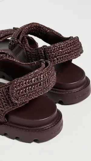 COACH Brynn Sandals - Maple Raffia