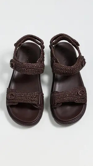 COACH Brynn Sandals - Maple Raffia