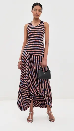 Proenza Schouler Sleeveless Printed Maxi Dress - Pink Multi