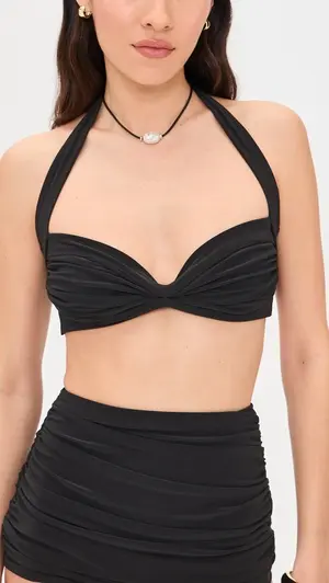 Norma Kamali Bill Bra Bikini Top - Black