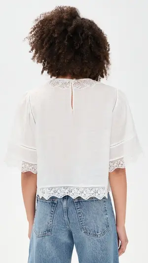 FRAME Embroidered Top