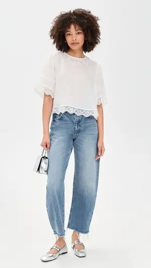 FRAME Embroidered Top