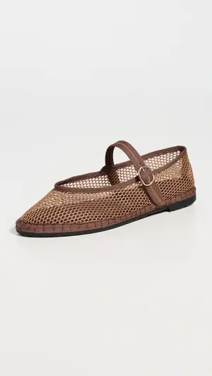 FLABELUS Isabella Mesh Flats - Brown