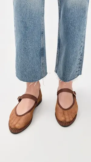 FLABELUS Isabella Mesh Flats - Brown