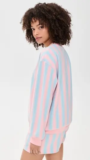 MAUDE CLUB Scout Stripe Sweatshirt