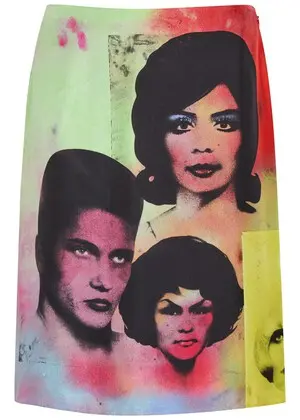 Versace Printed Silk Midi Skirt - Multicoloured