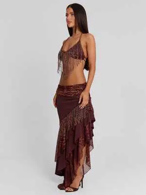 OUTCAST Rosailina Maxi Skirt - Print