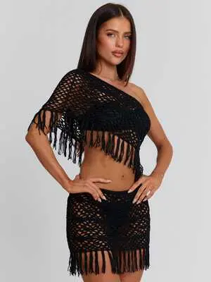 OUTCAST Crochet Mini Skirt