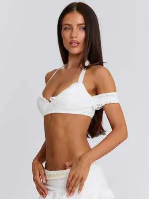 OUTCAST Lace Bralette - White