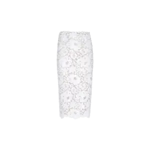 L'Agence Makena Sequin Pencil Skirt - White
