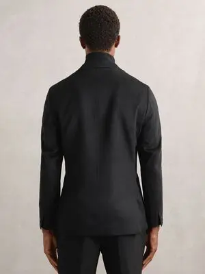 REISS Patch Single-breasted Blazer With Gilet Insert - Black