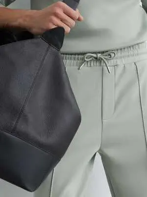 REISS Premier Stretch-jersey Tailored Joggers - Mint Green