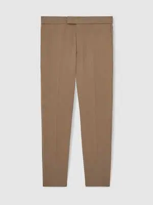 REISS Slim-fit Drawstring Trousers - Camel