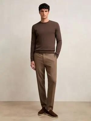 REISS Slim-fit Drawstring Trousers - Camel