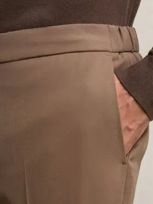 REISS Slim-fit Drawstring Trousers - Camel