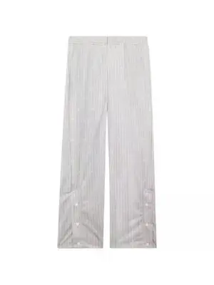 Gcds Pinstripe Logo-motif Track Pants - Neutrals