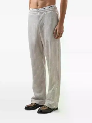 Gcds Pinstripe Logo-motif Track Pants