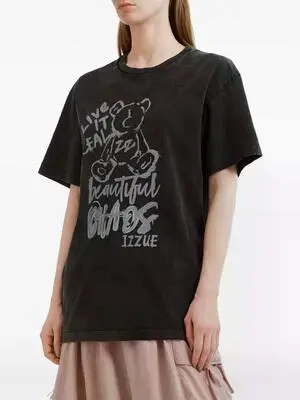 Izzue Graphic-print T-shirt - Black