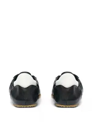SCAROSSO Riley Leather Sneakers - Black