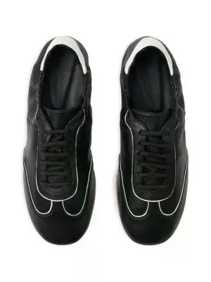 SCAROSSO Riley Leather Sneakers - Black