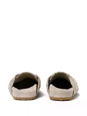 SCAROSSO Flora Fringe Mules - Neutrals