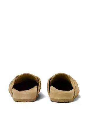 SCAROSSO Flora Mules With Fringed Detailing - Neutrals