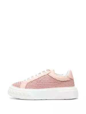 Casadei Woven Flatform Sneakers
