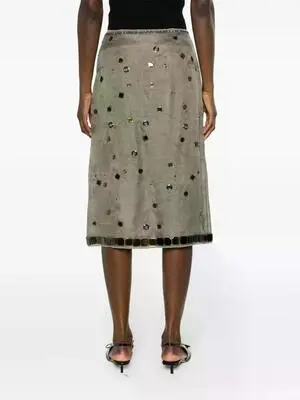 Prada Silk Midi Skirt