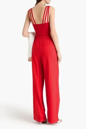 Zimmermann Wool-blend Twill Wide-leg Pants - Red