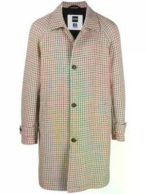 BOSS X Russell Athletic Single-breasted Houndstooth Coat