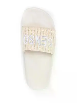 Senso Elly Ii Logo-embroidered Slides - Neutrals