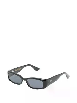 PORT TANGER Leila Rectangle-frame Sunglasses - Black