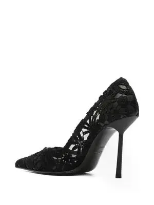 LE SILLA Lace Pointed Heeled Pumps