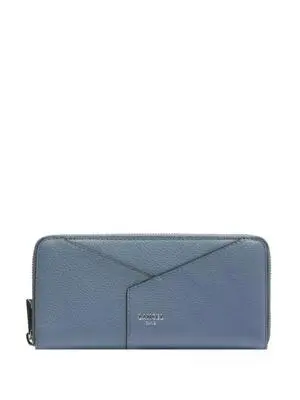 LANCEL Long Envelope Zip Around Wallet - Blue