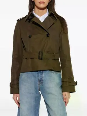 Burberry Buttoned Belted Jacket
