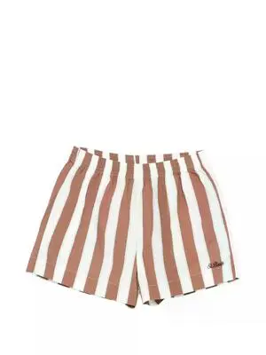 MC2 SAINT BARTH Meave Striped Shorts Brown