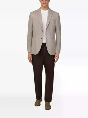 Boggi Milano Single-breasted Blazer - Brown