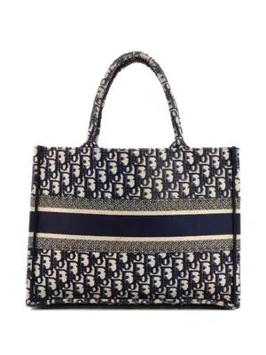Dior Book Oblique Canvas Medium Tote Bag - Blue