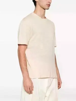 Sandro Linen T-shirt - Neutrals