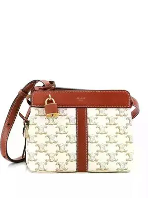Celine Teen Cabas De France Bag Triomphe Coated Canvas - Brown