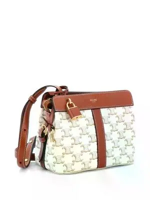 Celine Teen Cabas De France Bag Triomphe Coated Canvas - Brown