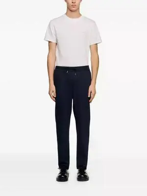 Sandro Elasticated Straight-leg Trousers - Blue