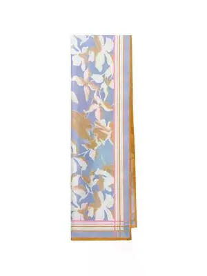 Malìparmi Floral-print Scarf - Blue