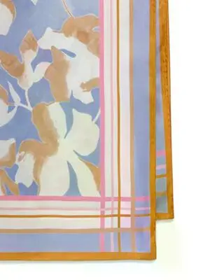 Malìparmi Floral-print Scarf - Blue