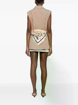 Liu Jo Waistcoat With Scarf Detail - Brown