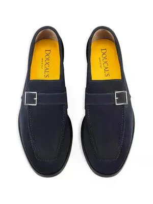 DOUCAL'S Single-buckle Suede Loafers - Blue