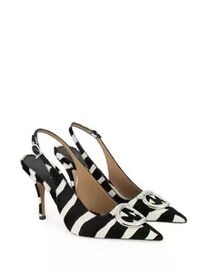 FERRAGAMO Maxi Gancini Slingback Pumps - Black
